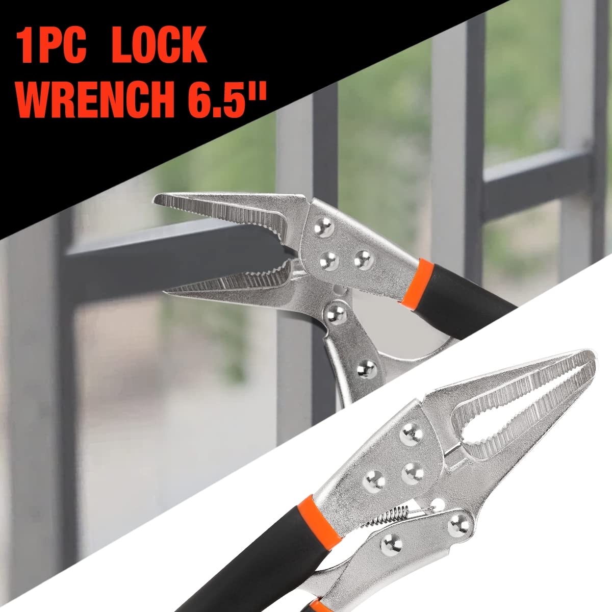 Snapklik.com : 5pcs Tool Kit, Lock Jaw Wrench, Slip Joint Plier, Long ...