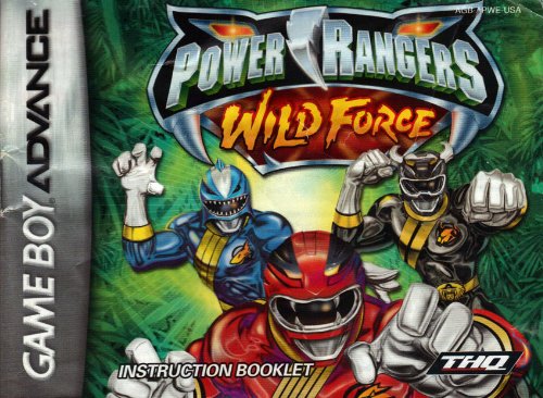 Power Rangers - Wild Force GBA Instruction Booklet (Game Boy Advance ...