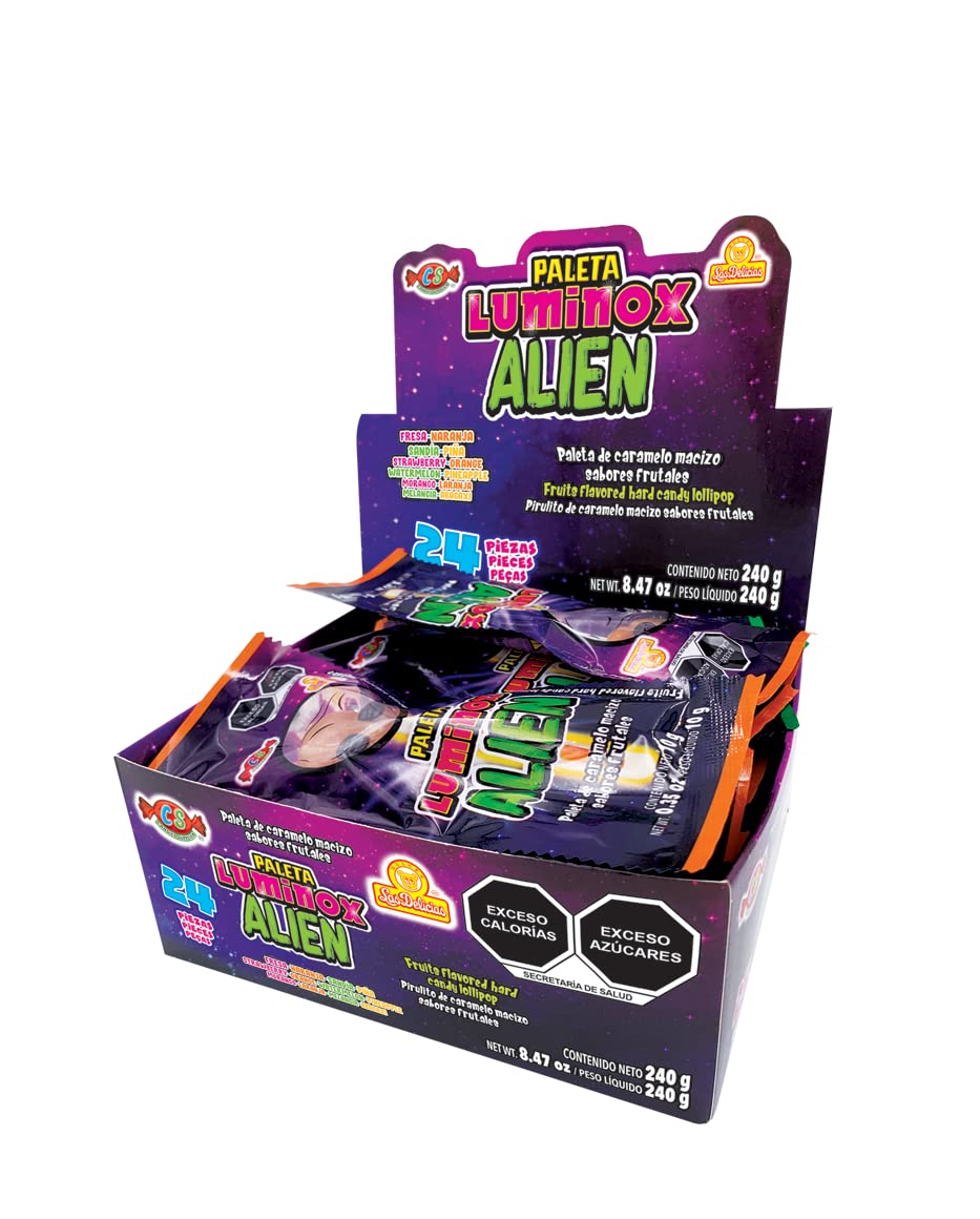PALETA LUMINOX ALIEN LAS DELICIAS : Amazon.com.mx: Alimentos y Bebidas