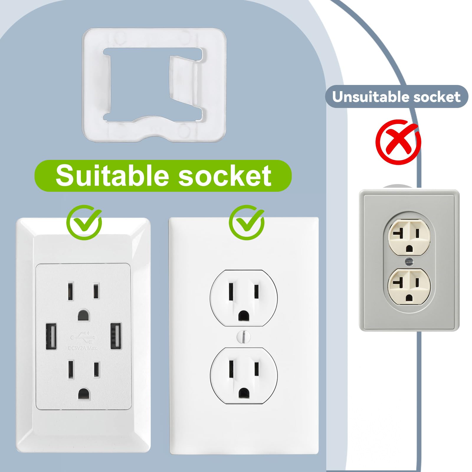 Snapklik.com : 15Pcs Loose Outlet Fix Plug, Wall Socket Fixer ...