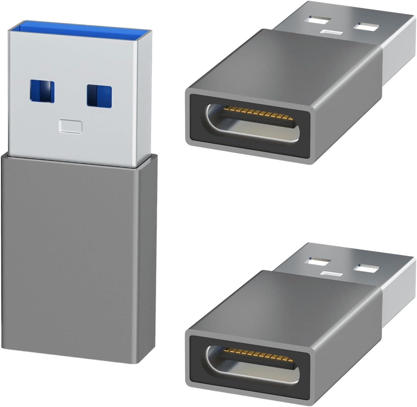 Amazon.com: TIPSEAN 3-Pack USB to USB-C Adapter, Type-C Female to USB-A ...