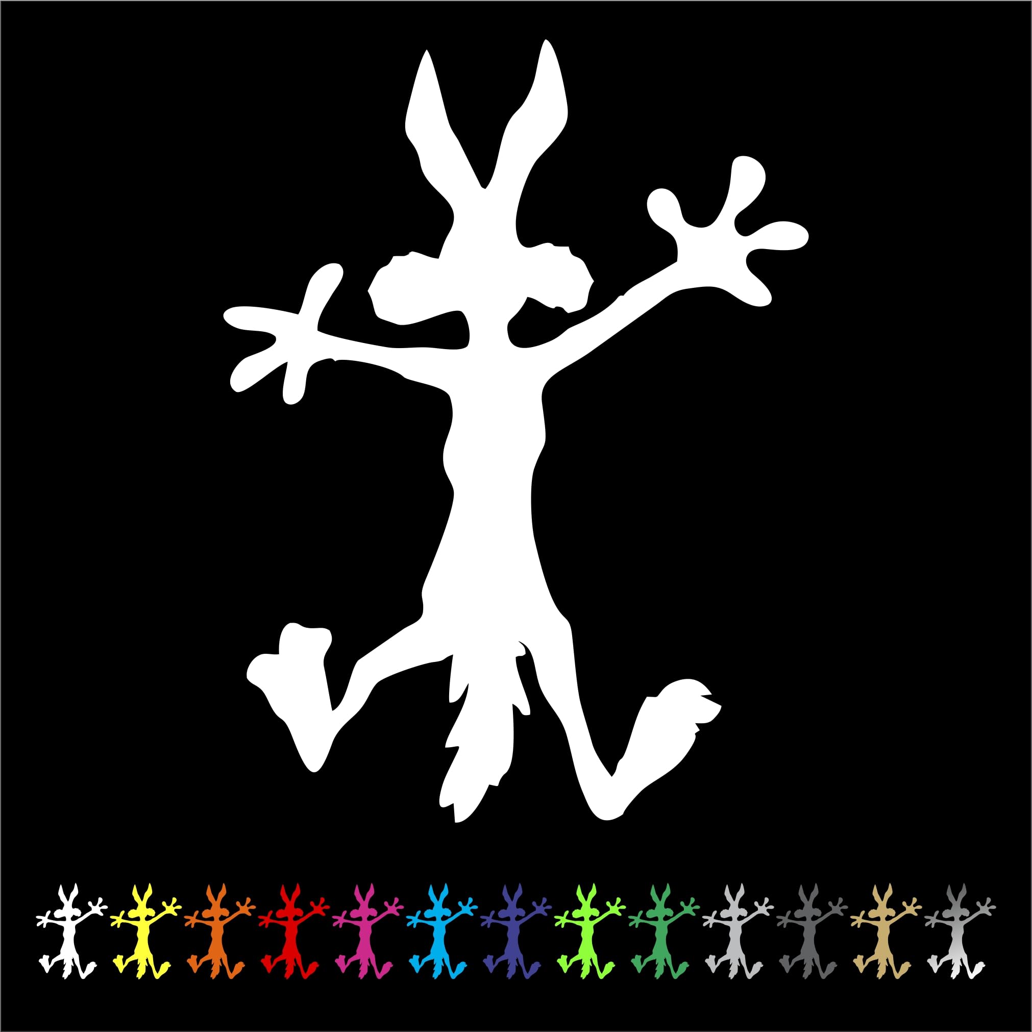 Amazon.com - Wile Coyote Splat Decal Sticker - Wiley Roadrunner, Car ...