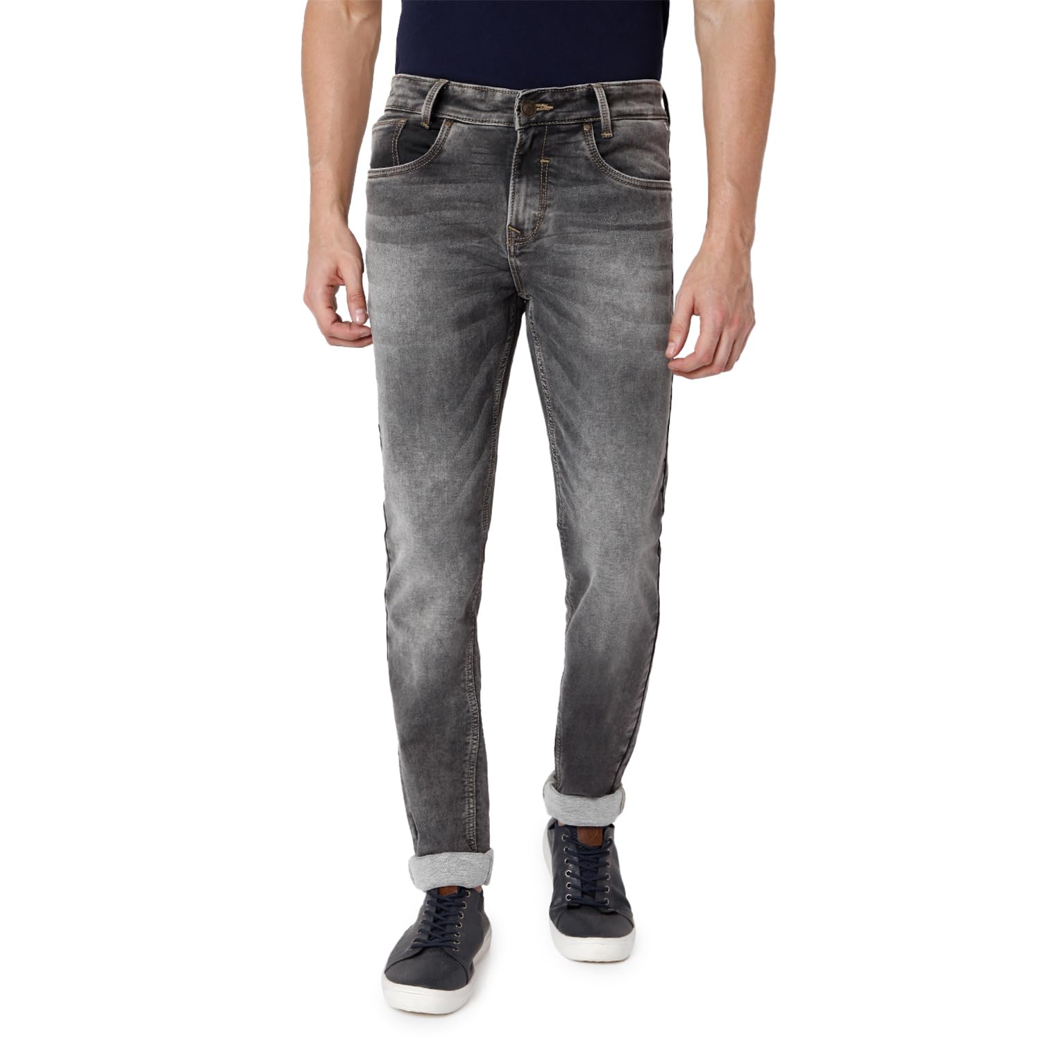 MUFTI Men's Regular Jeans (MFT-28222-O_140-GREY-STONE_30) : Amazon.in ...