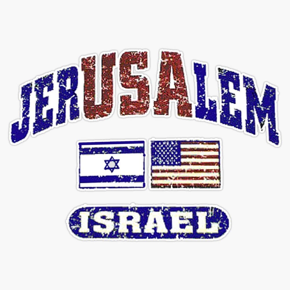 Amazon.com - Jerusalem The USA Supports Israel Sticker Vinyl Decal ...