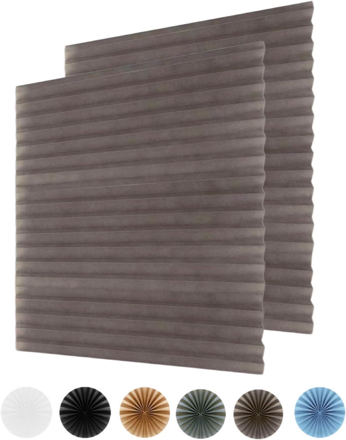 Amazon.com: 2Pcs Temporary Window Blinds Cordless, Self Adhesive ...