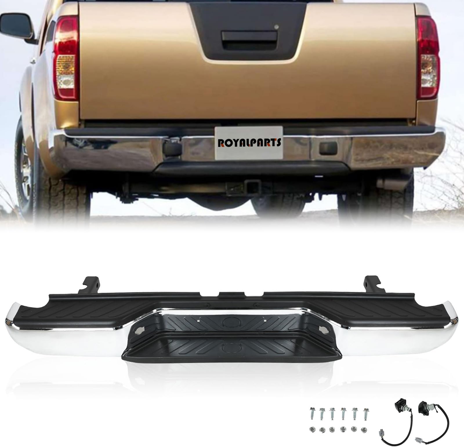Amazon.com: RoyalParts Rear Step Bumper Assembly for 2005-2021 Frontier ...