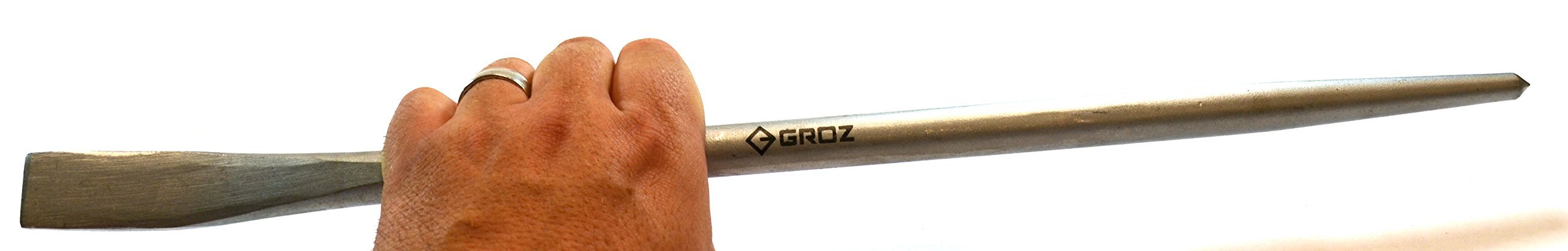 Groz 18-inch Aligning Pry Bar | Heavy Duty | Round Section | Zinc ...