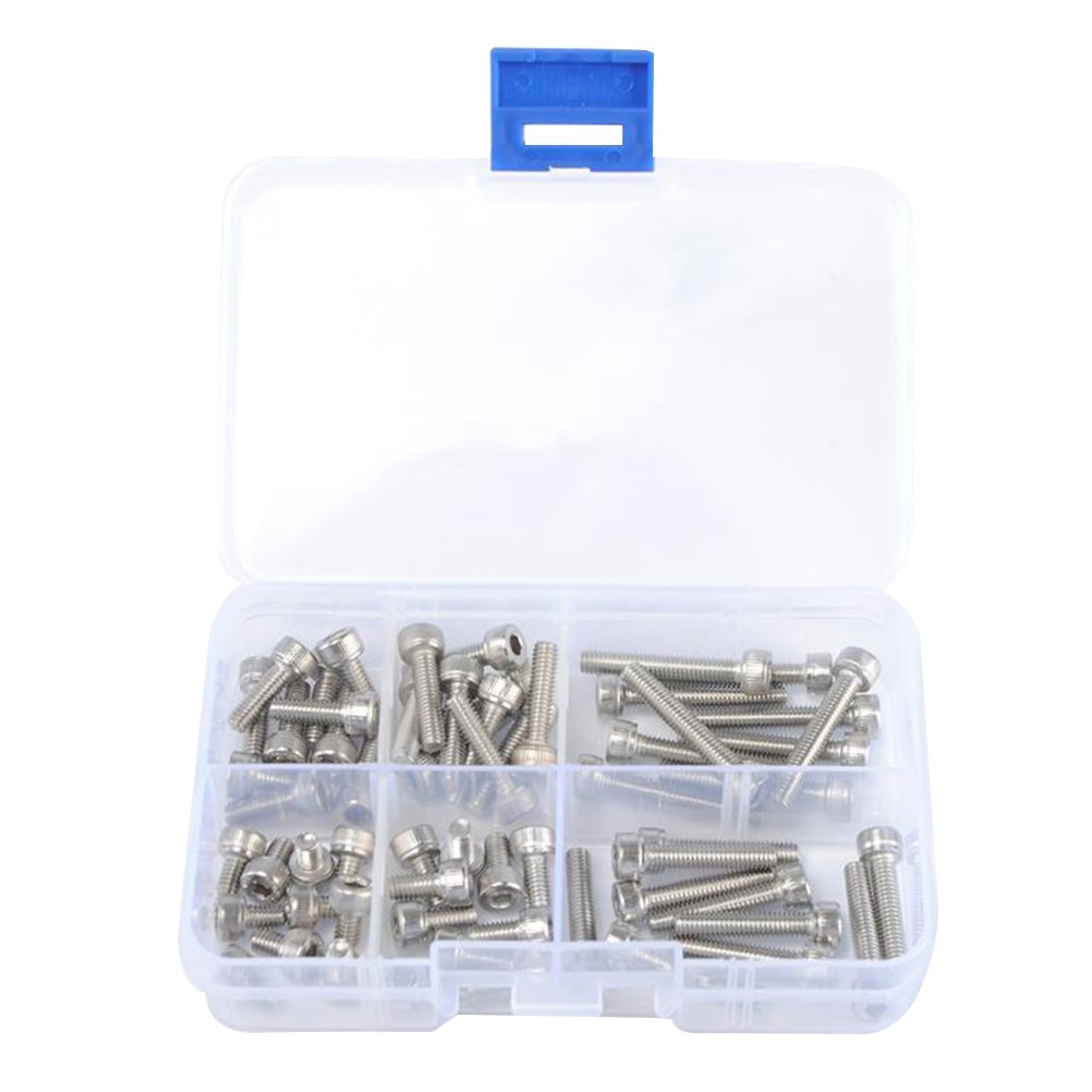 UKCOCO 60PCS Stainless Steel Metric Socket Screws M6 M8 M20 M25 Allen ...