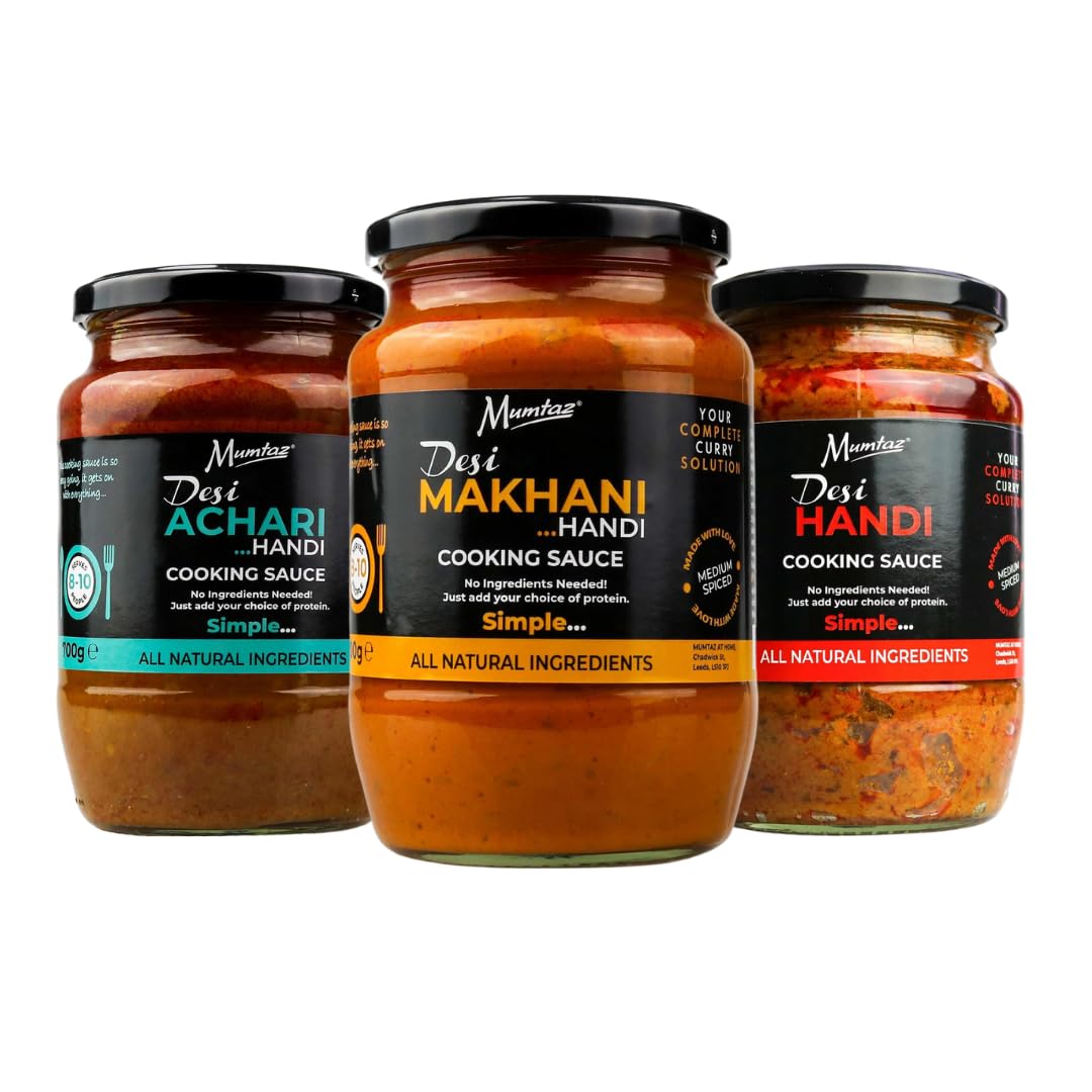 Mumtaz Indian Cooking Sauce, Mixed Selection Pack of 3x700g, Flavours ...