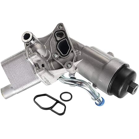Amazon.com: Engine Oil Filter Adapter Cooler Assembly Compatible with ...