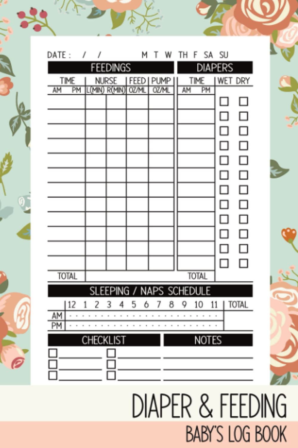 Buy Diaper and Feeding Log: 4 Month Daily Baby/Newborn's Schedule ...