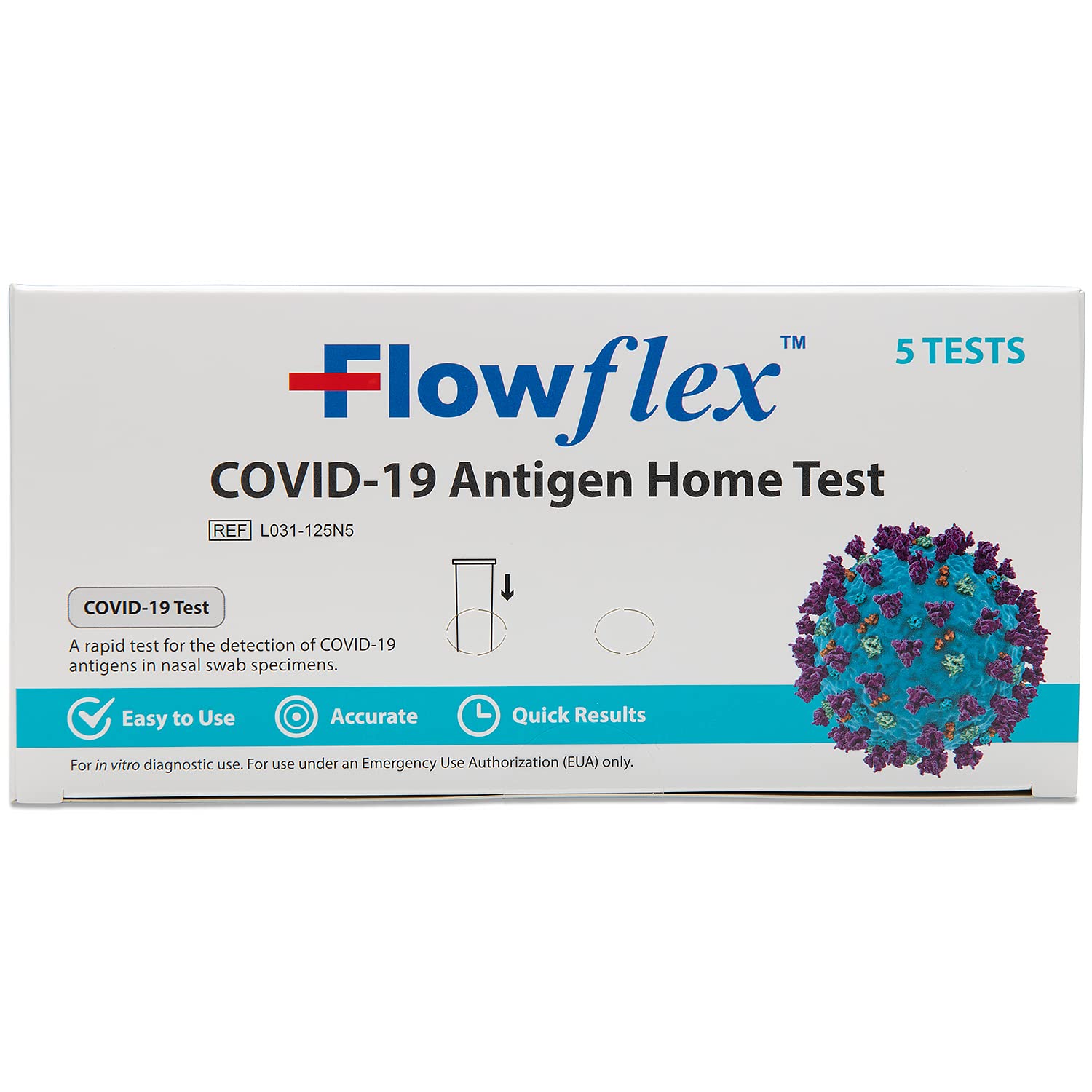 Snapklik.com : Flowflex COVID-19 Antigen Home Test Kit, 1 Pack, 5 Tests ...