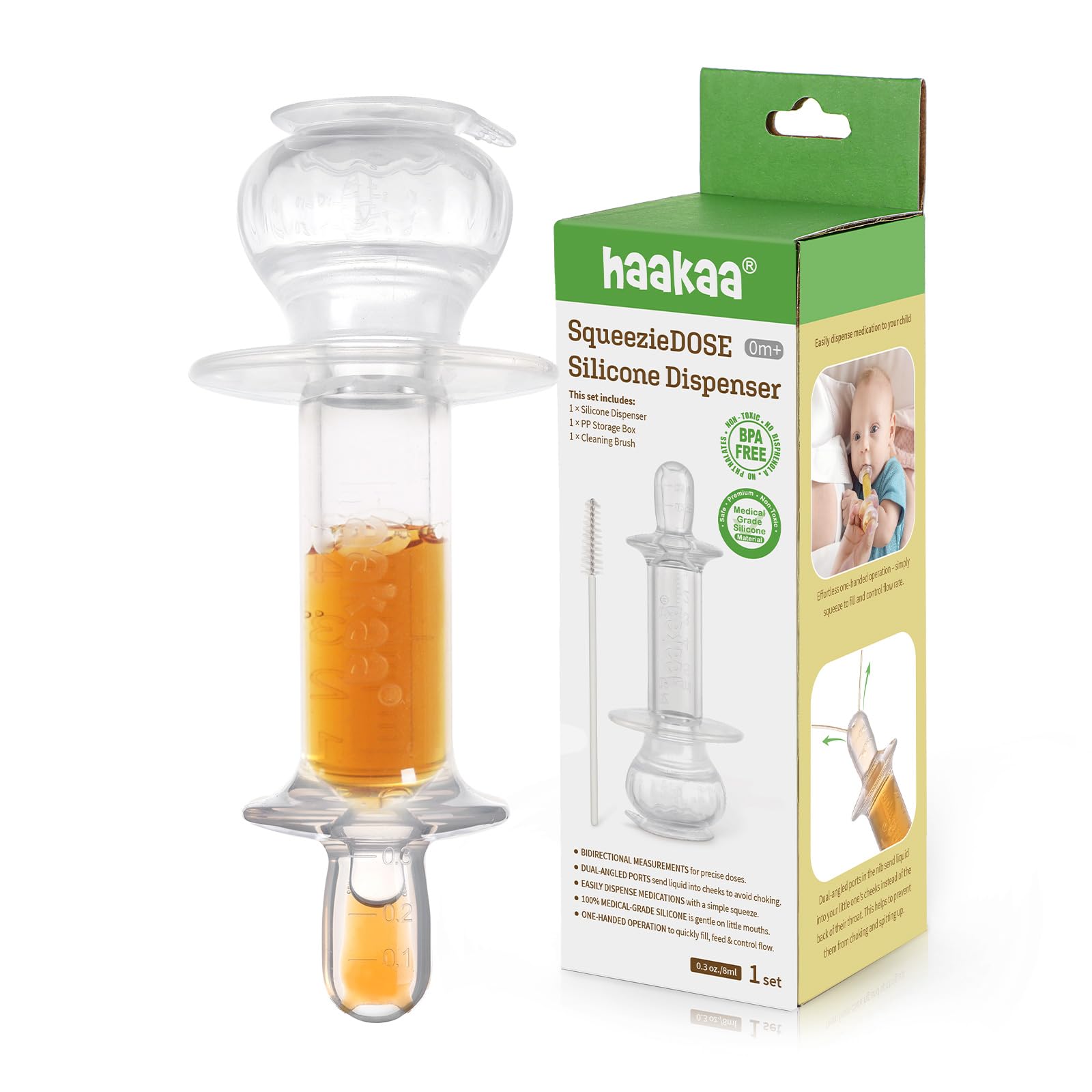 Amazon.com : Haakaa Baby Medicine Dispenser-Rounded Pacifier Shape.The ...