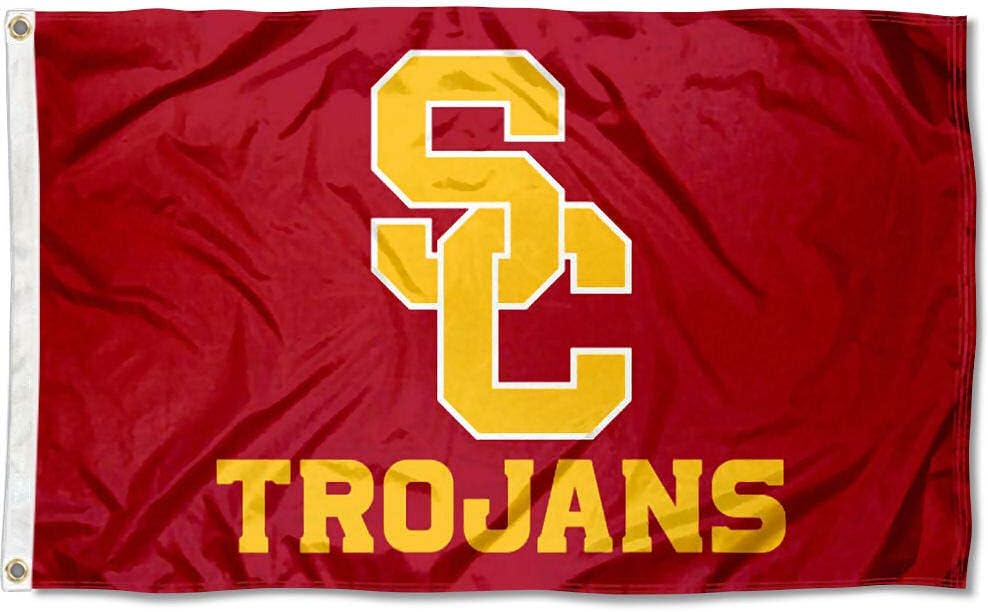 Amazon.com : College Flags & Banners Co. USC Trojans SC Logo Flag ...