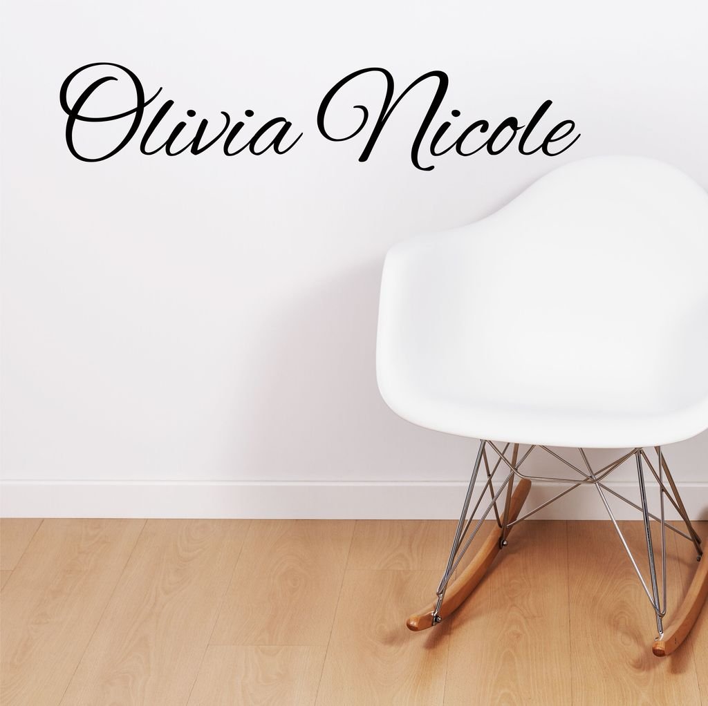 Amazon.com: Fancy Cursive Single Personalized Custom Name Vinyl Wall ...