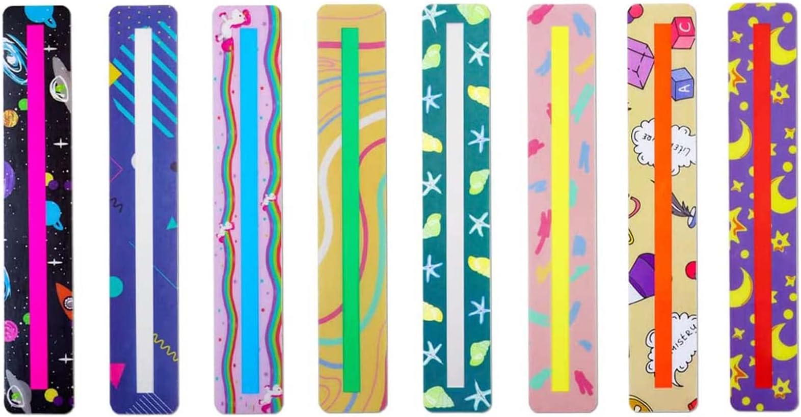 8PCS Dyslexia Overlay Ruler, Visual Aids Window Reading Ruler Overlays ...