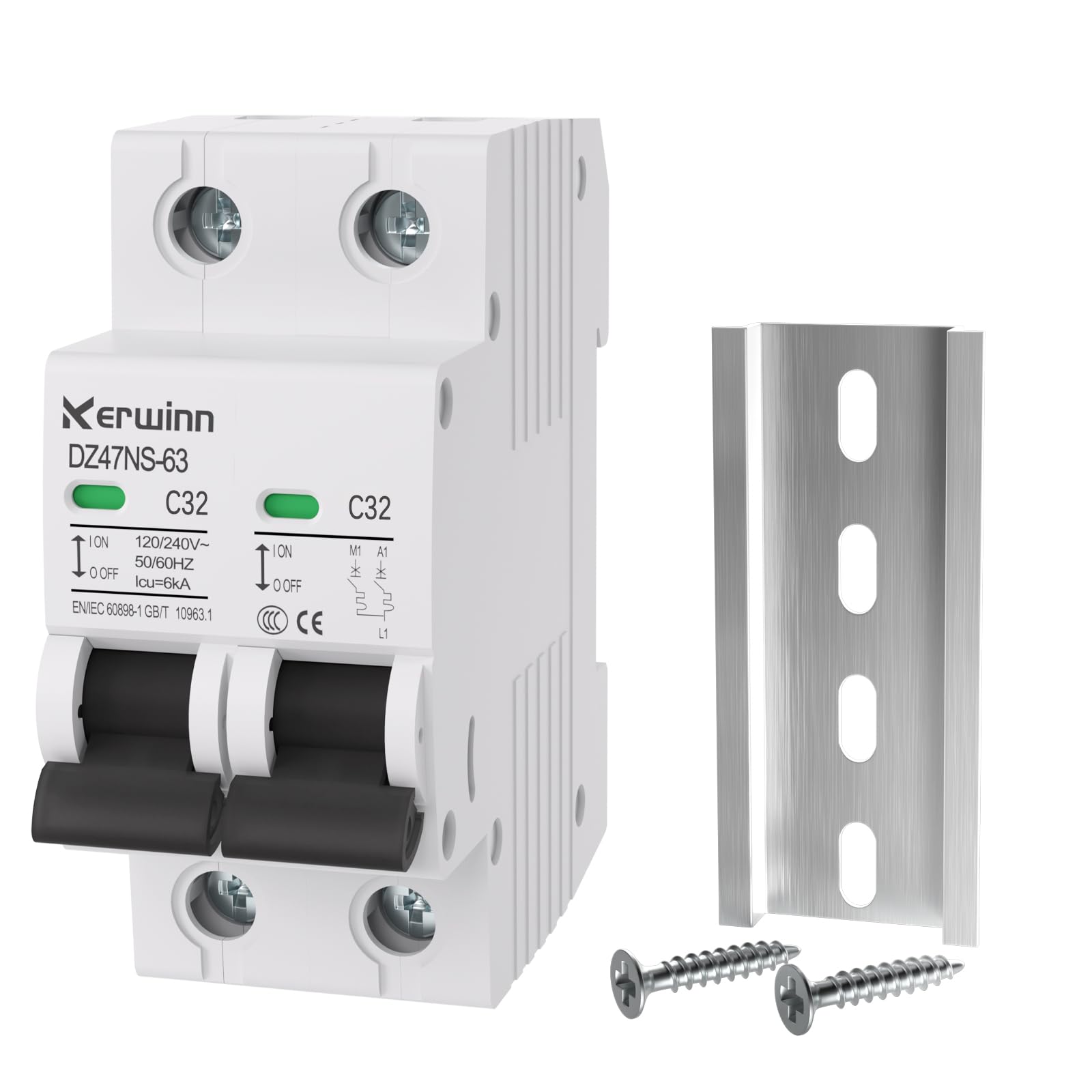 KERWINN Single-Side Interlock Circuit Breaker Manual Transfer Switch ...