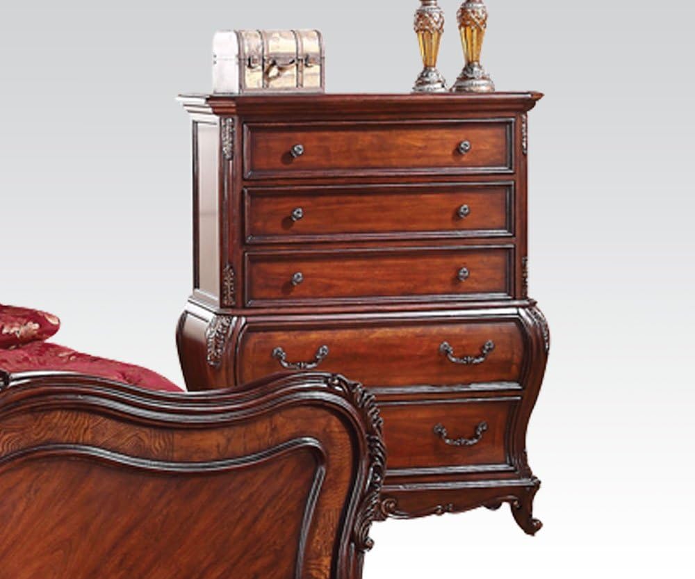 Amazon.com: Acme Dorothea Classic French Style Drawer Chest in Cherry ...