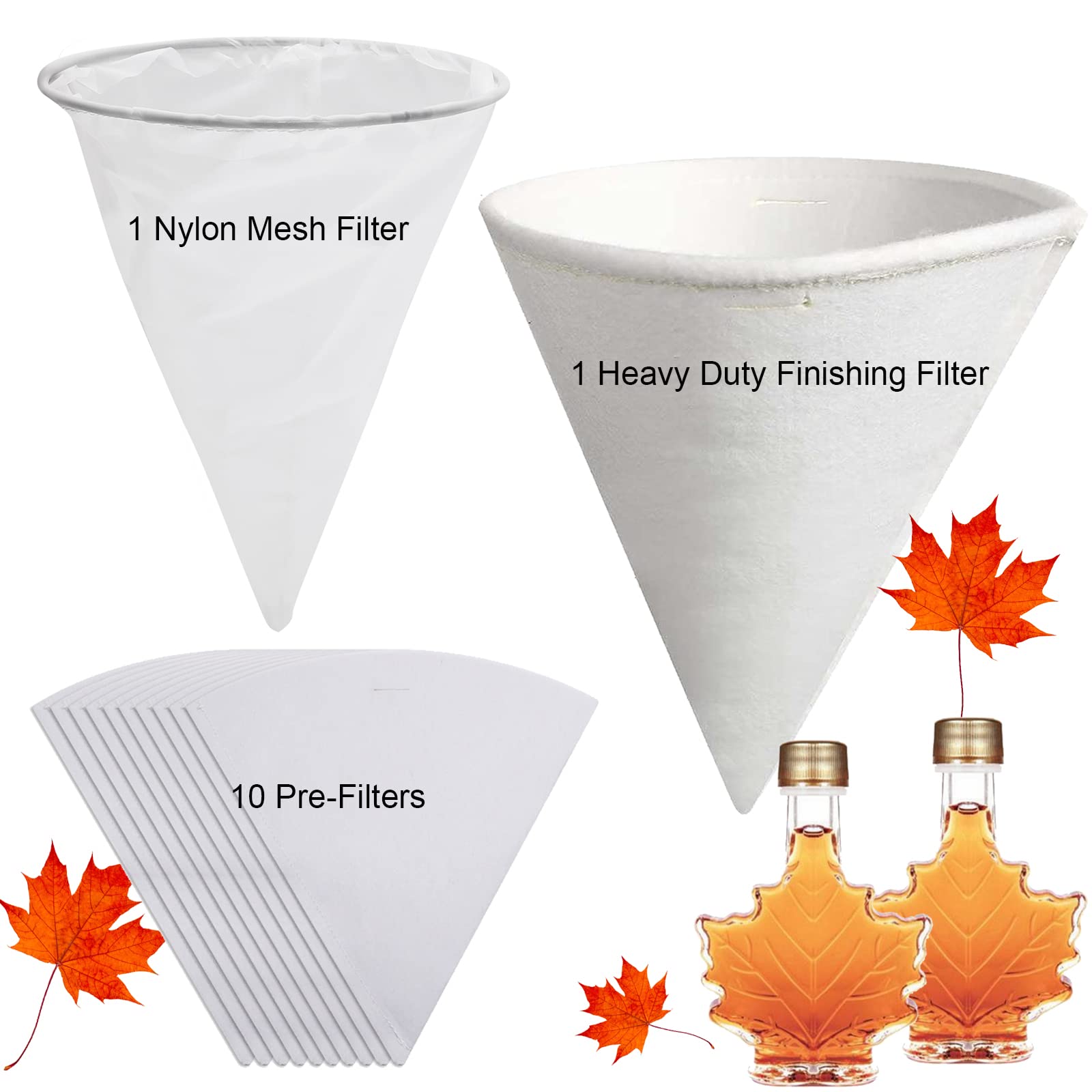 Amazon.com: Wimdoyily Maple Syrup Filter Set, 12 Pcs 1 Qt Reusable ...