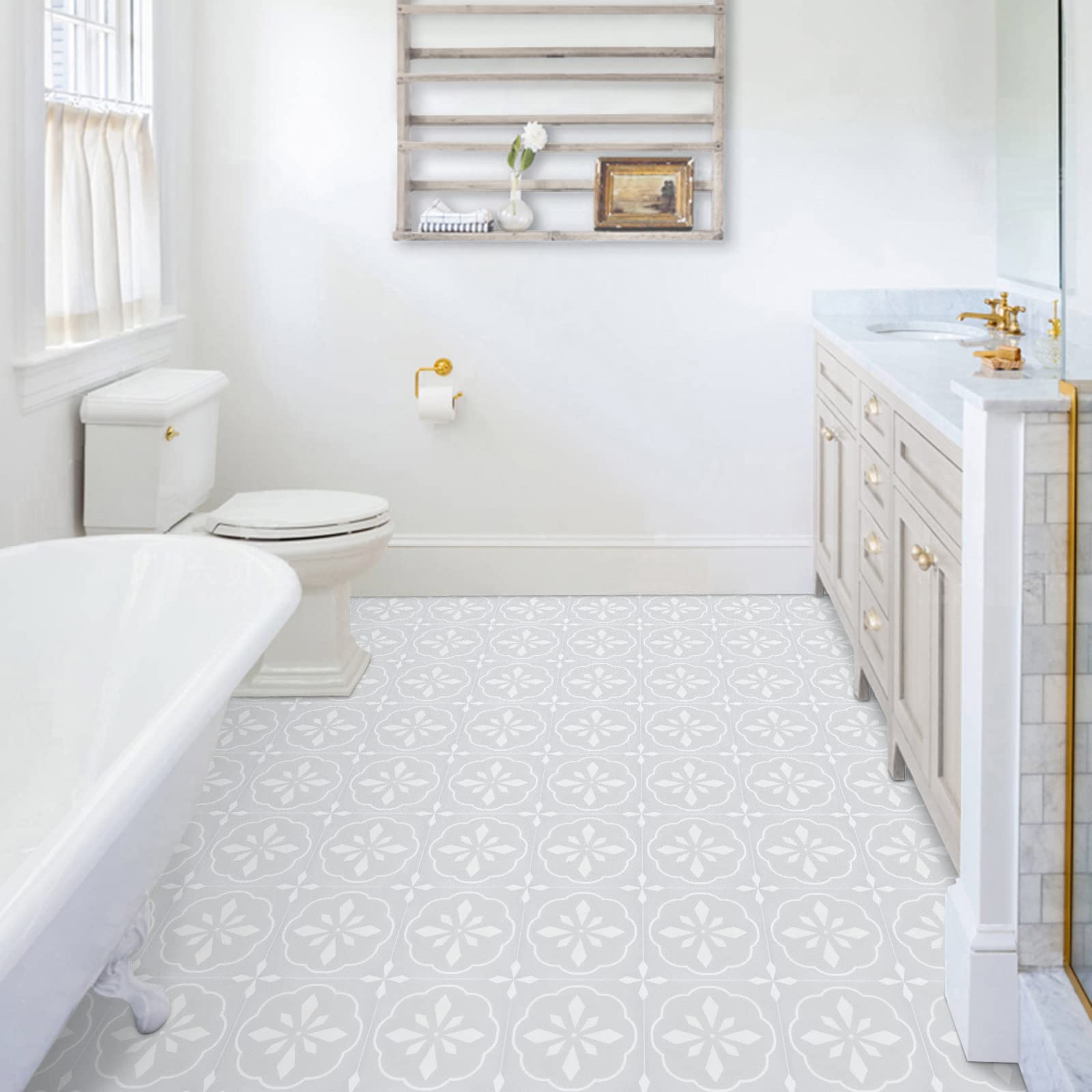 White Tile Bathroom Floor Ornate Square Terracotta Bathroom Porcelain