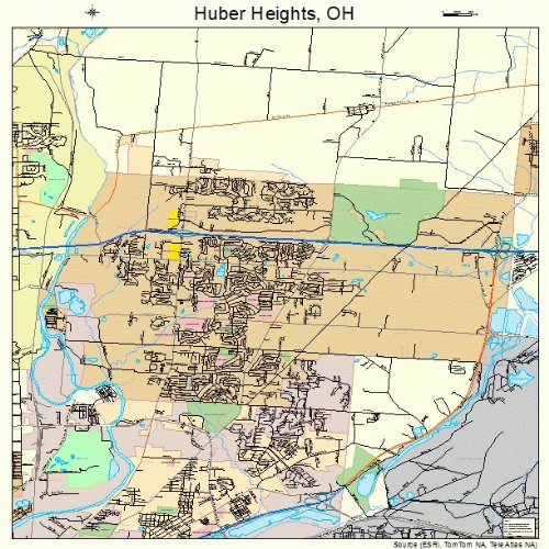 Amazon.com : Large Street & Road Map of Huber Heights, Ohio OH ...
