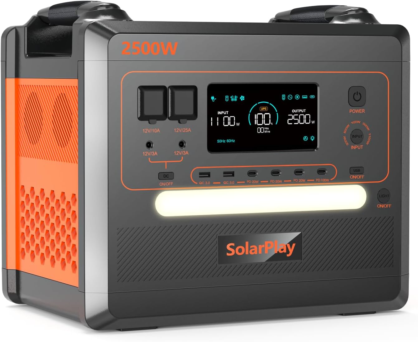 Amazon.com: SolarPlay Q2402M Solar Generator, 2500W/2300Wh Portable ...