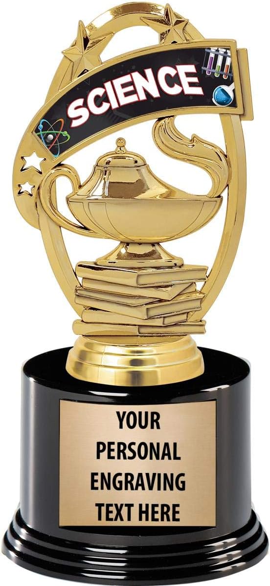 Amazon.com: Crown Awards Science Trophies with Custom Engraving, 7.25 ...