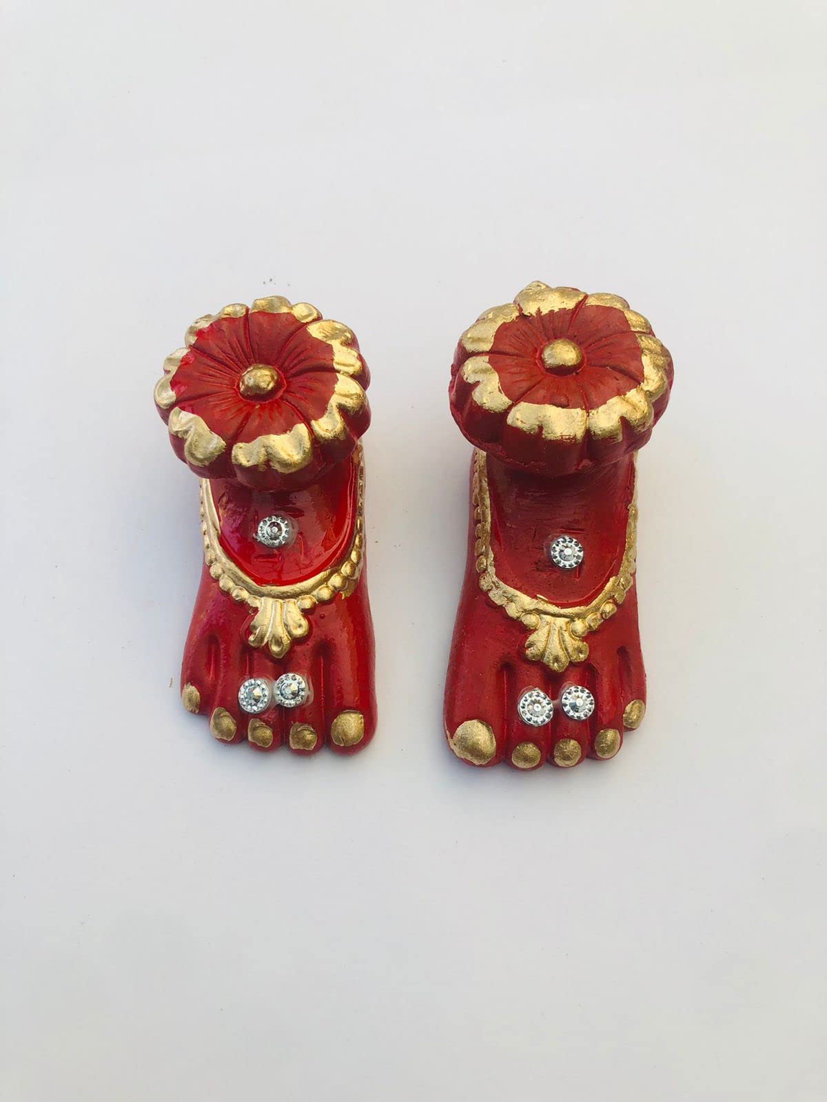 Buy Laxmi Charan Paduka Set of 1 (Medium Size)| Maa Lakshmi Mitti ...