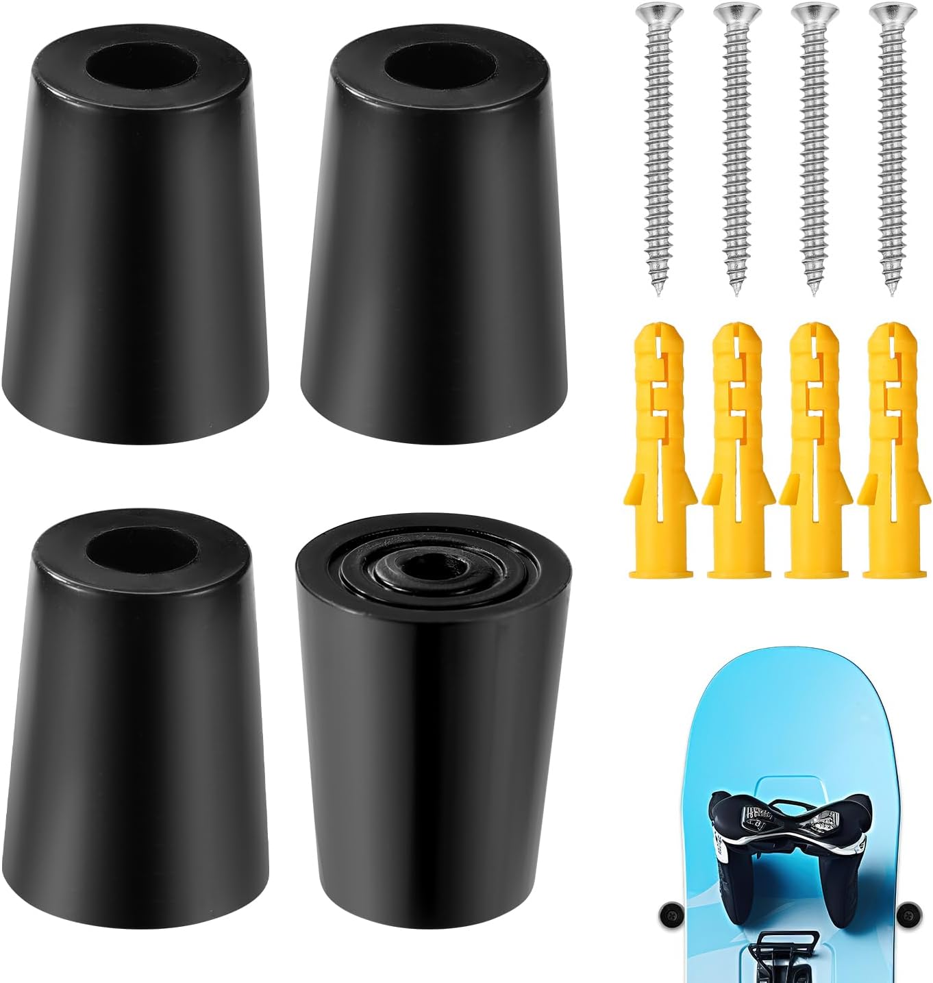 Amazon.com: lasuroa 4pcs Vertical Ski Hanger, Ski Wall Mount Holder ...
