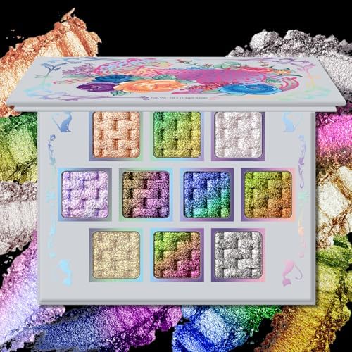 Amazon.com : UCANBE Chameleon Multichrome Eyeshadow Palette, 10 Colors ...