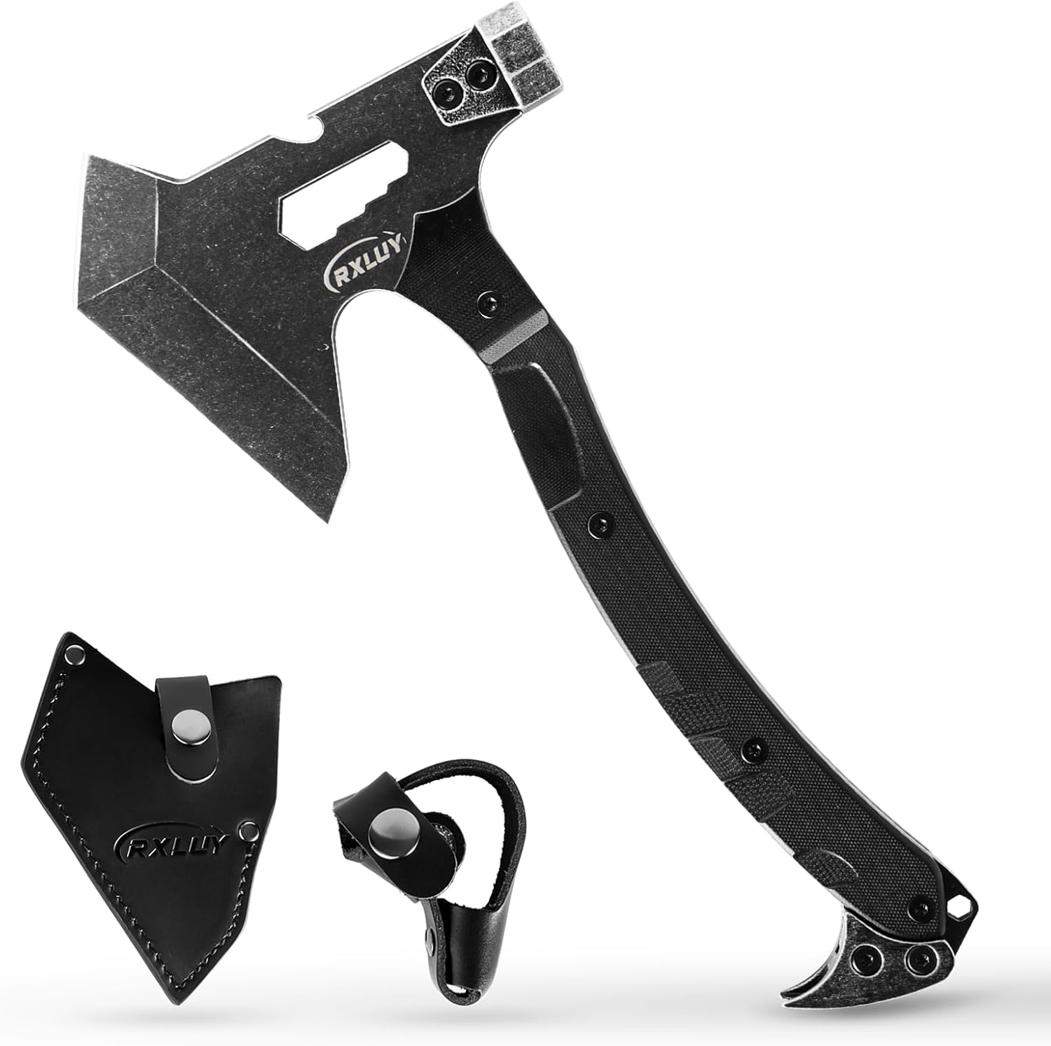 RXLUY Tactical Axe with G10 Handle Camping Survival Hatchet ...