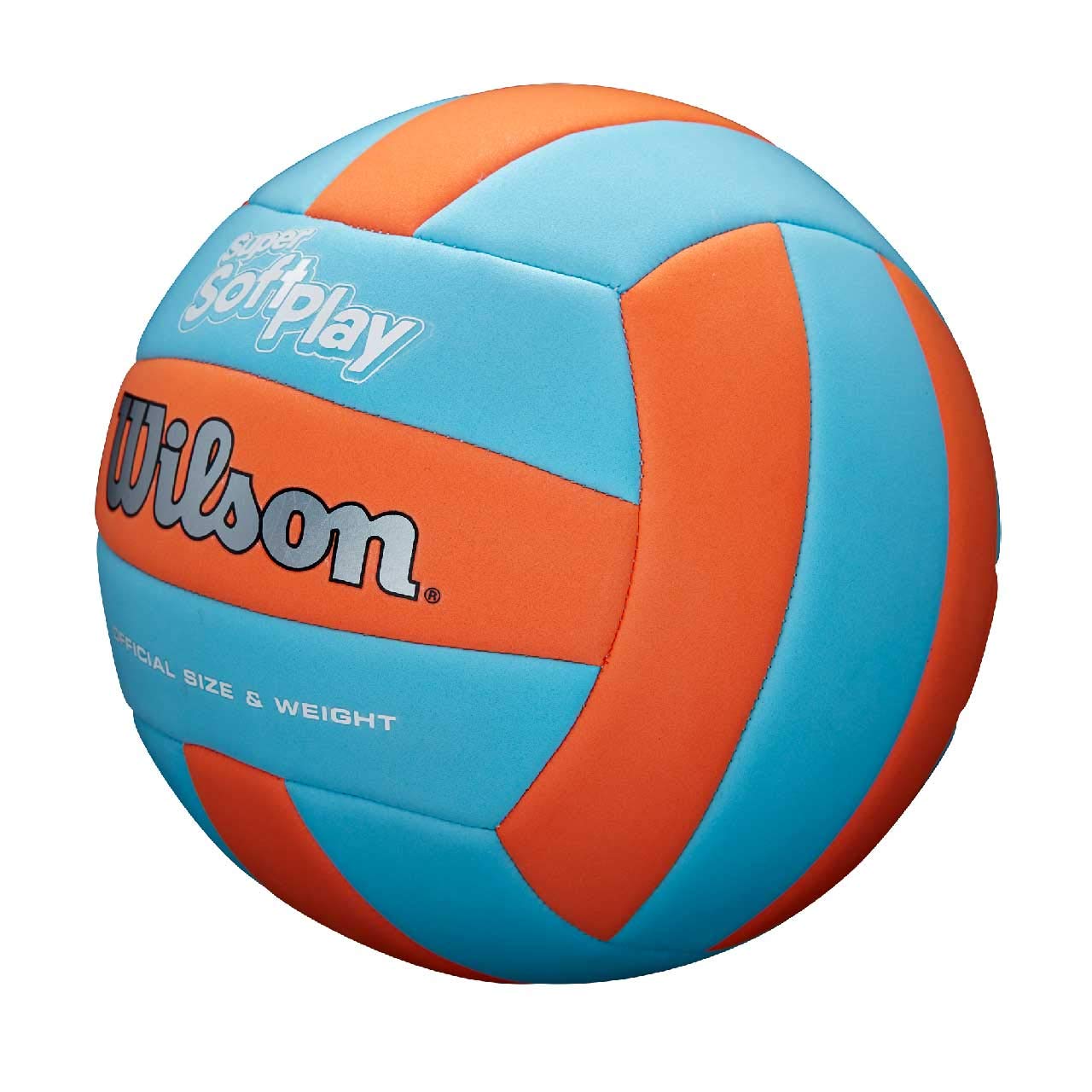 Snapklik.com : Wilson Super Soft Play Volleyball - Orange/Blue, 18 ...