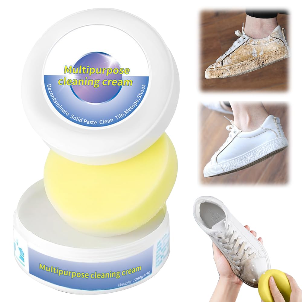 White Shoes Cleaning Cream, Multifunctional Cleaning and Stain Removal ...