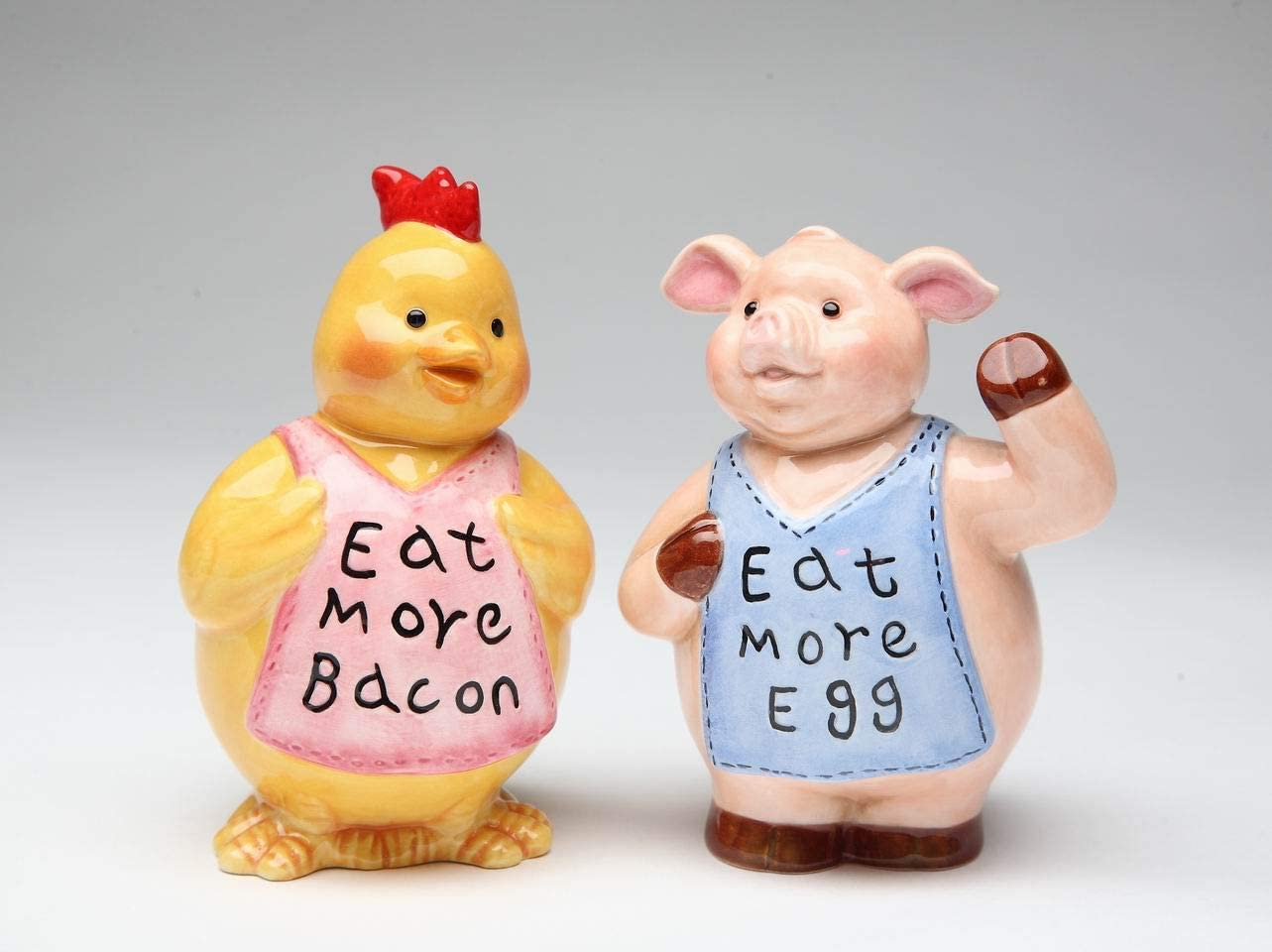 Amazon.com: Fine Ceramic Piglet Pig and Chicken Hen Salt & Pepper ...