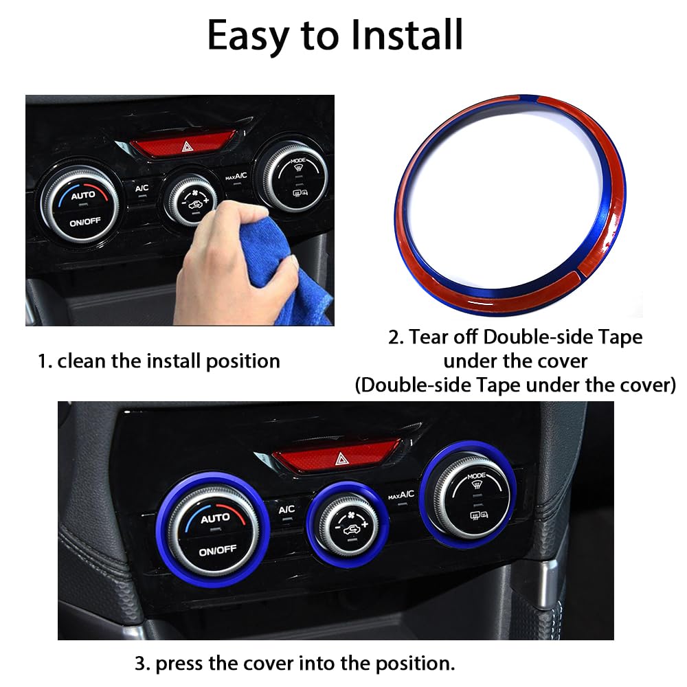Snapklik.com : Auovo AC Climate Control Knob Outer Ring Covers ...