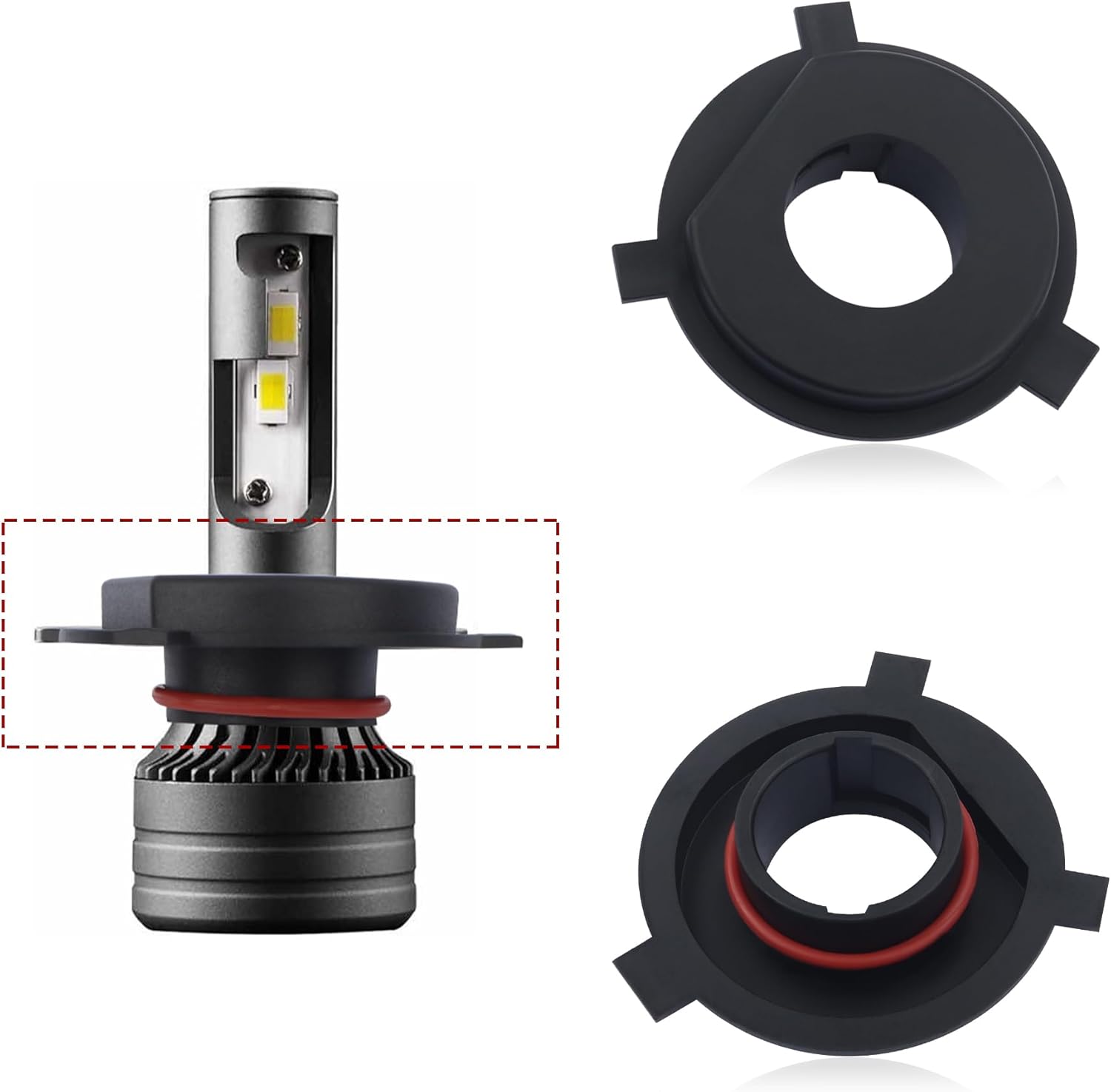 Amazon.com: IHOTDER 2PCS Headlight Bulb Retainer Clip with 2*Gasket ...