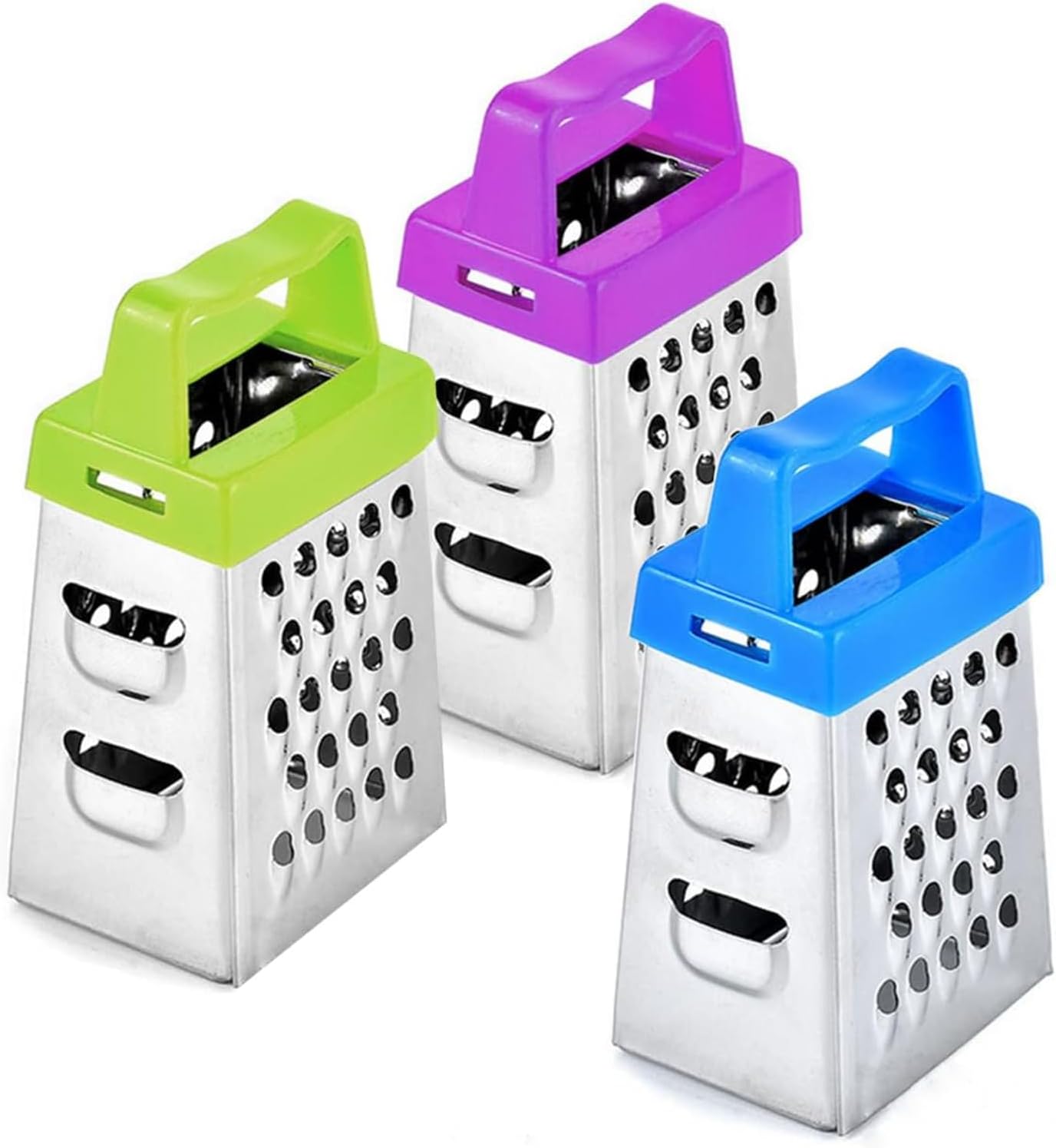 Amazon.com: GOODFEER Mini Cheese Grater, 3pcs Stainless Steel Small Box ...