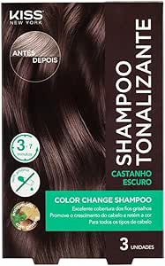 KISS NEW YORK Color Change Shampoo - Shampoo Tonalizante Castanho ...