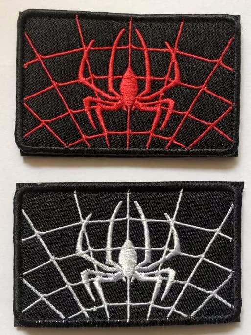 Amazon.com: 2pcs Spider Embroidery Patch Backer for Hook & Loop Morale ...