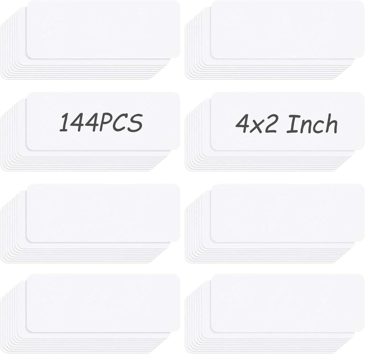 Amazon.com : DAJAVE 144 Pieces Dry Erase Magnetic Labels, White 4x2 ...