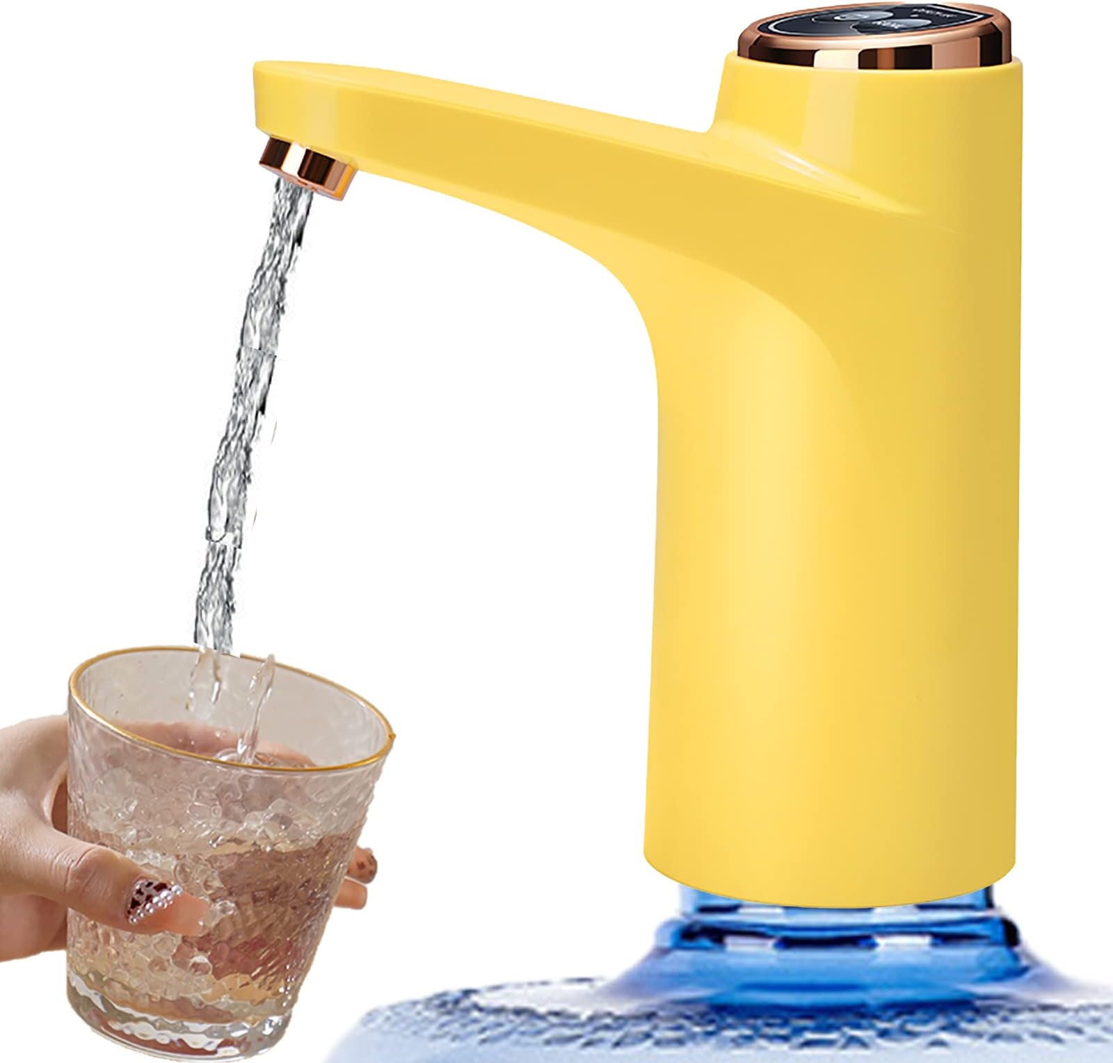 Portable Water Bottle Hand Pump Dispenser Universal Manual Drinking ...