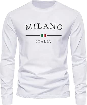 SOLY HUX Men's Casual Graphic Tees Letter Print T Shirt Long Sleeve Crewneck Casual Tops ...