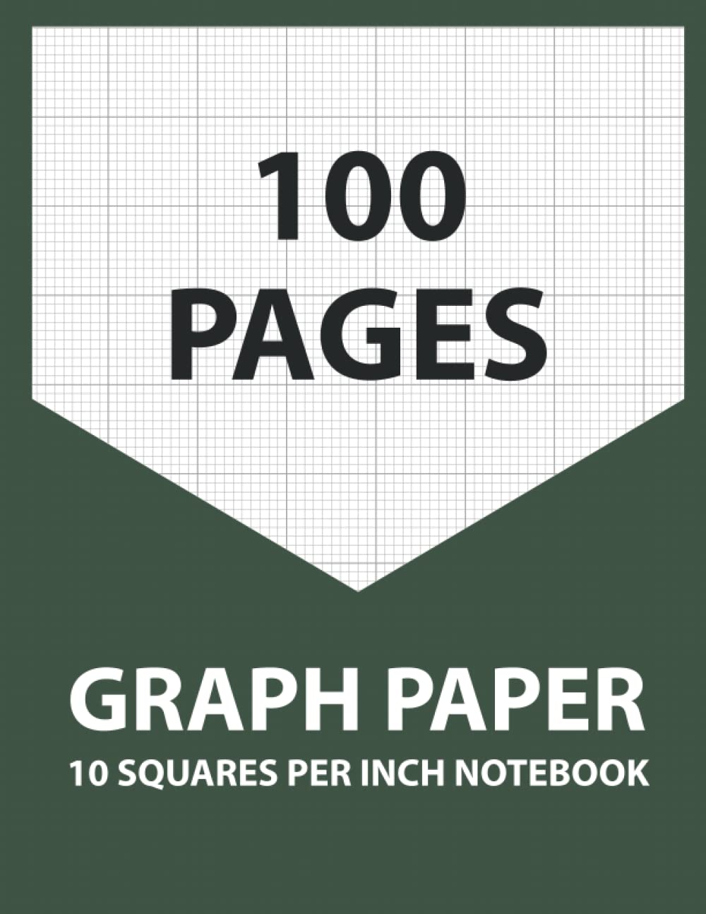 Graph Paper 10 Squares Per Inch Notebook: 10x10 Grid Graph Paper, Grid ...