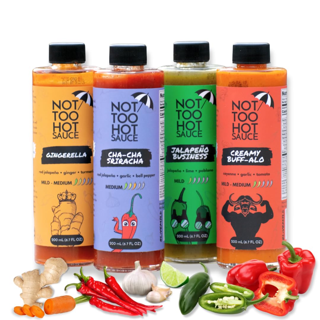 Amazon.com : Medium & Mild Hot Sauce Variety Pack | Gift Box | 4 ...