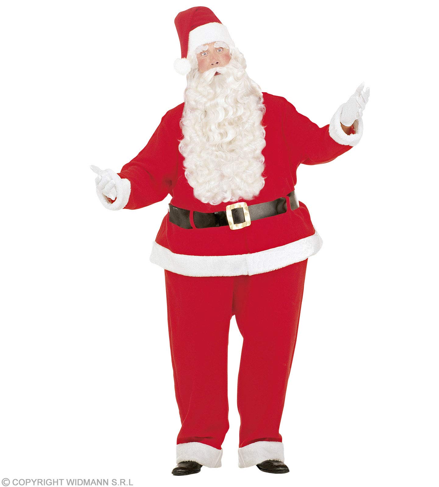 Mens Fat Santa Claus Costume for Father Christmas Fancy Dress : Amazon ...