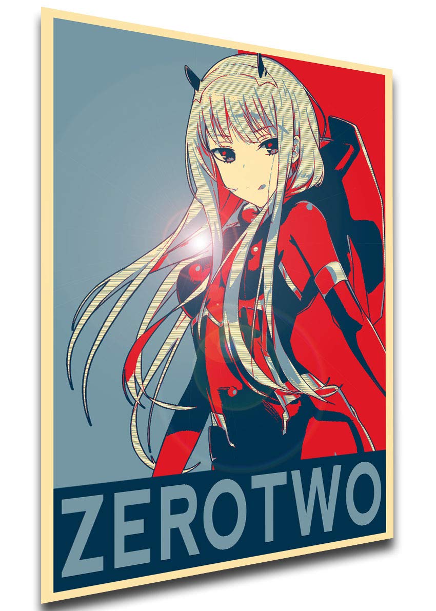 Wall Art Poster Darling in The Franxx Propaganda Zero Two Variant 7 ...
