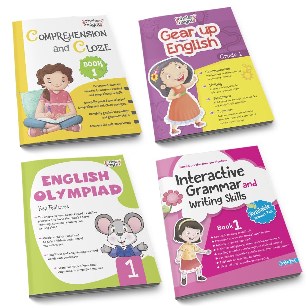 Grade 1 Ultimate English Combo Practice Workbooks Set of 4: Grammar ...