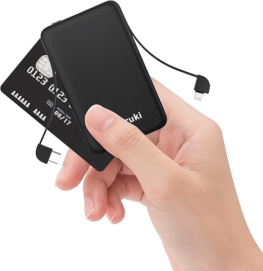Amazon.com: Smallest Portable Charger with Built-in Cables 6000mAh ...