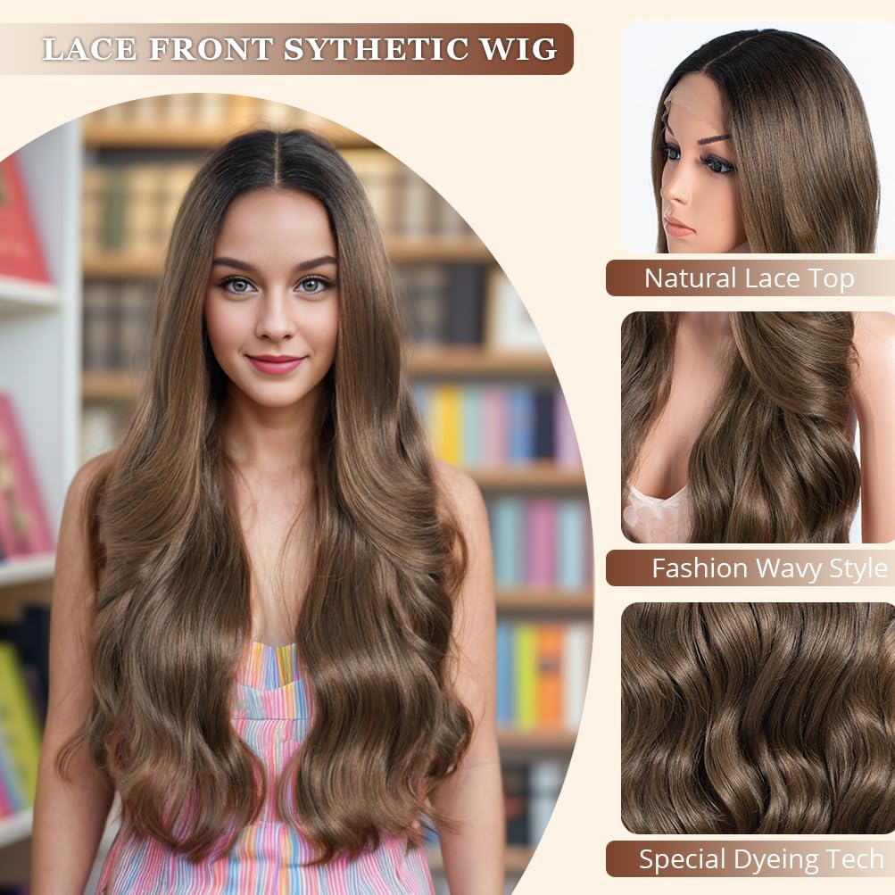 Style Icon HD Lace Front Wig 26 Inch Long Body Wave Wigs Synthetic ...