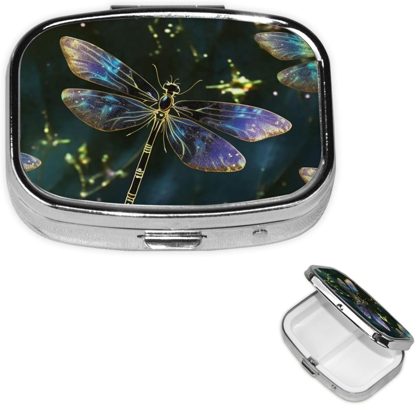 Amazon.com: Pill Box 3 Compartment Square Small Pill Case Travel ...